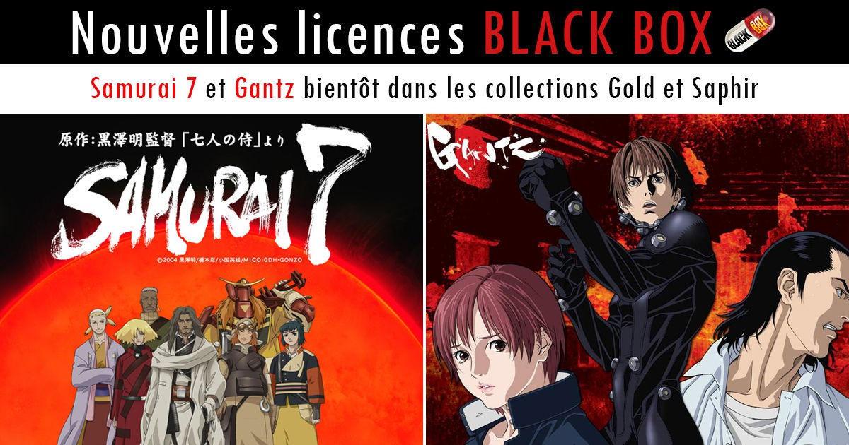 Nouvelles licences BLACK BOX : Gantz et Samurai 7 - Blog | Anime-Store.fr
