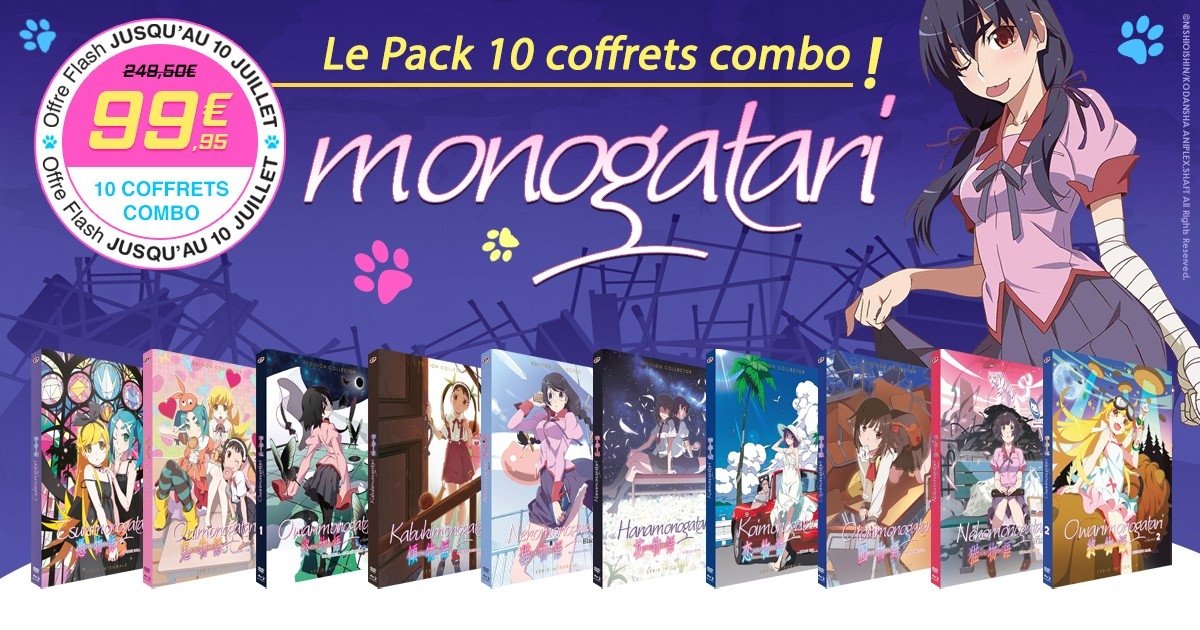 Monogatari - Pack 10 coffrets - Combo DVD + Blu-ray